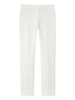 Lafayette 148 New York Crepe High-rise Straight Leg Pants - Cloud