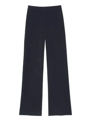 Lafayette 148 New York Cashmere Silk Double Knit Relaxed Fit Pants Ink