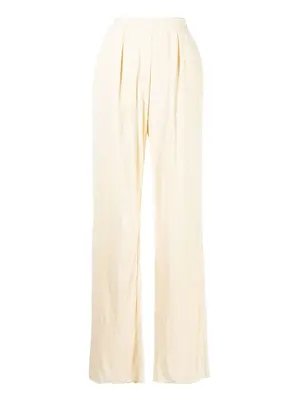 Simkhai Plissé Straight-leg Trousers - Yellow