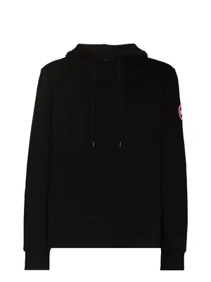 Canada Goose Huron Logo-patch Hoodie - Black
