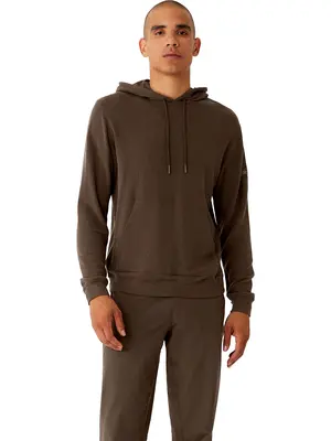 Alo Yoga Micro Waffle Fast Break Hoodie - Espresso