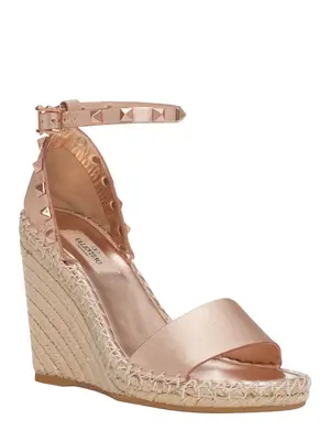Valentino Garavani Valentino Garavani Rockstud Espadrille Wedge Sandal L30 Rame