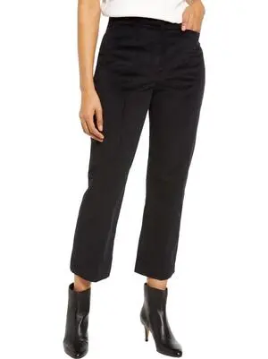 Halogen Velvet Kick Flare Trousers Black