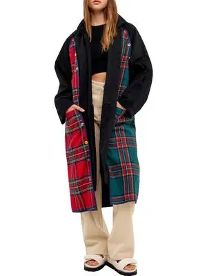 GREY LAB Longline Reversible Coat - Multi