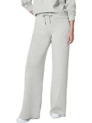 Spanx SPANX® Airessentials Wide Leg Pants Light Grey Heather