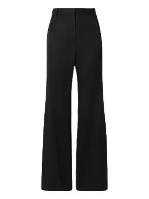 NILI LOTAN Arielle Wool-twill Flared Pants - Black