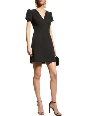 MILLY Short Cady Aline Dress - Black