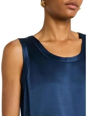 LAFAYETTE 148 NEW YORK Lafayette 148 New York Reversible Silk Charmeuse Shell