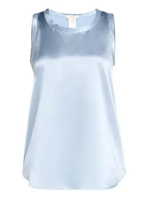 Lafayette 148 New York Lafayette 148 New York Reversible Silk Charmeuse Shell Mdblue