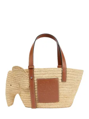 Loewe Elephant Small Basket Bag - Beige