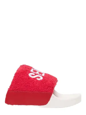 Senso Elly Logo-embroidered Slides - Red