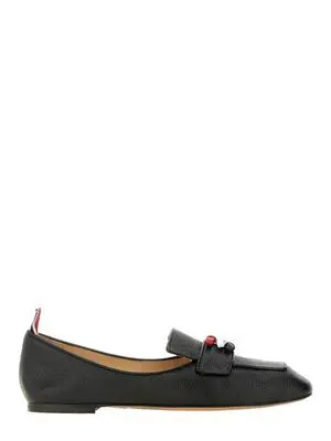 Thom Browne Three-bow Almond-toe Loafers - Black