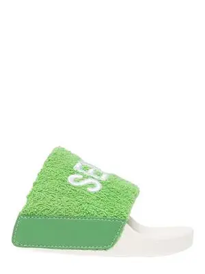 Senso Elly Logo-embroidered Slides - Green