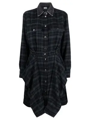 DIESEL® Diesel Janice Checked Shirt Dress