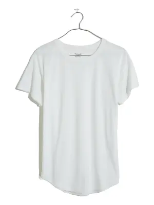 Madewell Whisper Cotton Ribbed Crewneck Tee - Optic White
