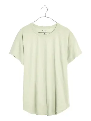 Madewell Whisper Cotton Ribbed Crewneck Tee Sunfaded Mint