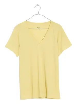 Madewell Whisper Cotton V-Neck Tee Crisp Pear