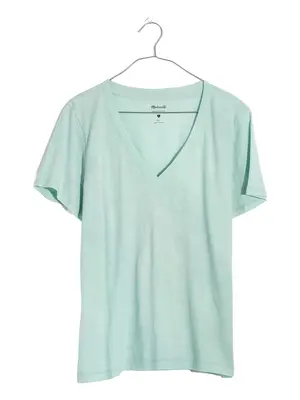 Madewell Whisper Cotton V-Neck Tee Faraway Sky