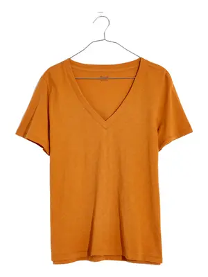 Madewell Whisper Cotton V-Neck Tee Fresh Cider