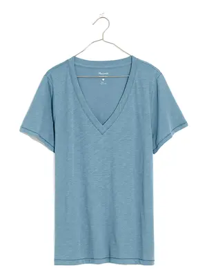 Madewell Whisper Cotton V-Neck Tee Ocean