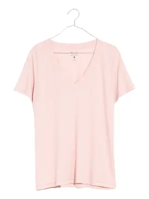 Madewell Whisper Cotton V-Neck Tee Wisteria Dove