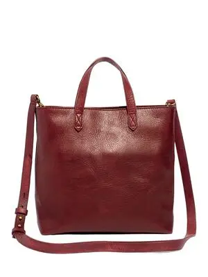 Madewell Zip-Top Leather Crossbody Dark Cabernet
