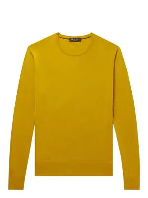 Loro Piana Wish Virgin Wool Sweater Yellow