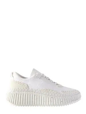 Chloé Chloé Nama Embroidered Sneakers White