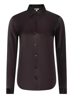 L'Agence Tyler Long-sleeve Blouse - Dark Java
