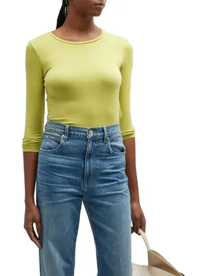 Majestic Filatures Majestic Filatures Soft Touch Long-Sleeve Top Anis
