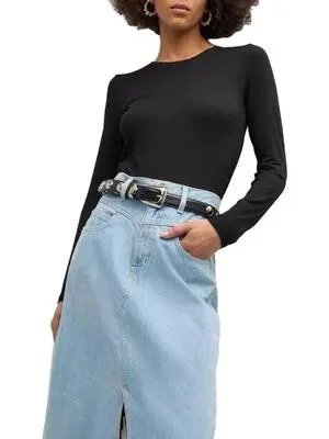 Majestic Filatures Soft Touch Long-sleeve Top - Noir