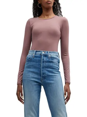 Majestic Filatures Majestic Filatures Soft Touch Long-Sleeve Top Taupe