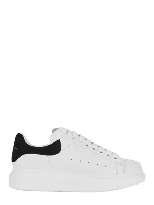 Alexander McQueen Oversized Leather Sneakers - White And Black