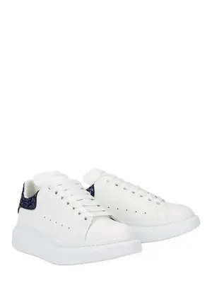 Alexander McQueen Alexander McQueen Oversized Leather Sneakers White And Blue