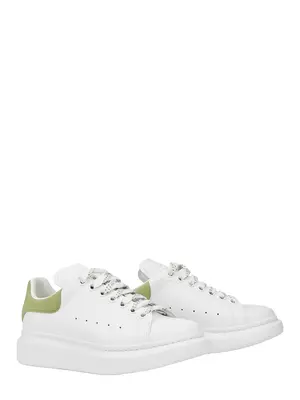 Alexander McQueen Alexander McQueen Oversized Leather Sneakers White And Green