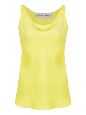 GLORIA COELHO Silk Vest Top - Yellow