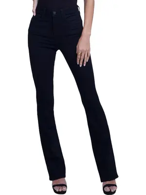 L'Agence Selma Sleek Baby Bootcut Jeans Jet