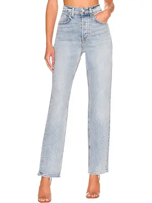 GRLFRND GRLFRND Cassidy Mid Rise Straight Jeans La Brea