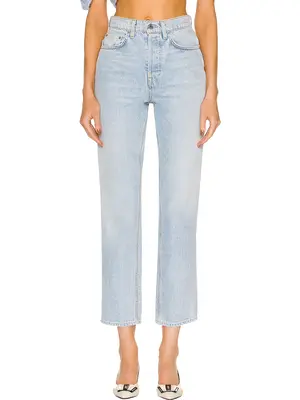 GRLFRND Cassidy Mid Rise Straight Jeans - Park Slope