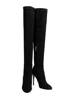 JIMMY CHOO Turner 110 Stretch-suede Over-the-knee Boots - Black