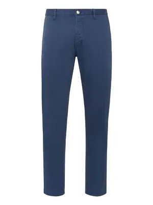 Philipp Plein Hexagon-patch Slim-fit Chinos - Blue