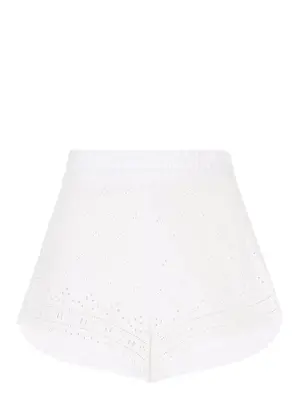 Dolce & Gabbana Embroidered Linen Shorts - White