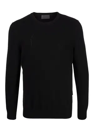 Philipp Plein Round Neck Knitted Jumper - Black
