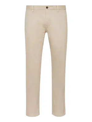 Philipp Plein Hexagon-patch Slim-fit Chinos - Neutrals