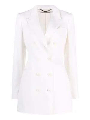 Stella McCartney Double-breasted Crepe Blazer - Neutrals