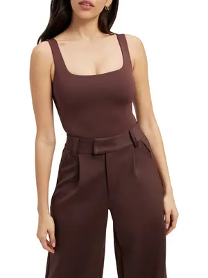Good American Sculpting Modern Tank Bodysuit Darkcoco