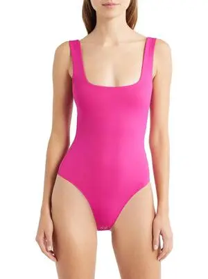 Good American Sculpting Modern Tank Bodysuit - Fuschia002