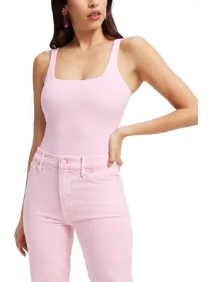 Good American Sculpting Modern Tank Bodysuit Rosequartz001