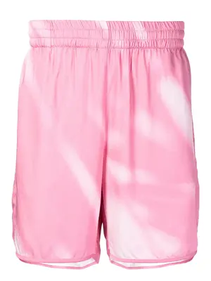 BLUE SKY INN Washed-print Elasticated Shorts - Pink