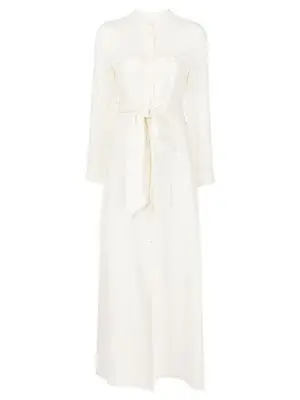 SIMKHAI Simkhai Ester Tie-Waist Maxi Shirt Dress